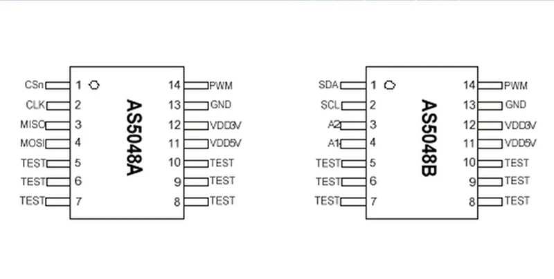 5PCS AS5048A Magnetic Encoder PWM/SPI Port 14bit 3 Axis Brushless ...