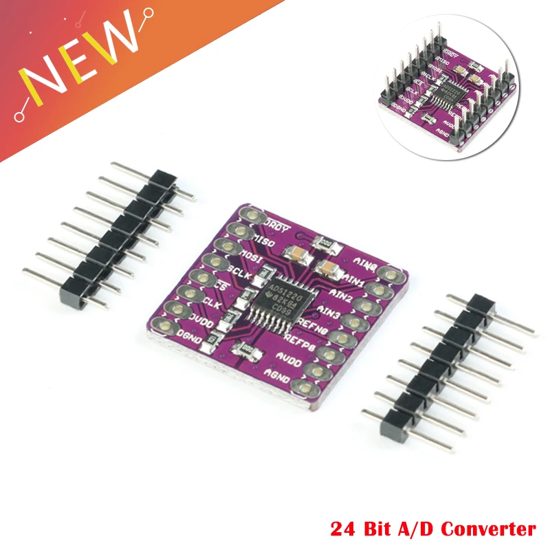 Ads1220 adc 24 비트 컨버터 모듈 i2c 저전력 24 비트 아날로그 디지털 컨버터|공구 부품| - AliExpress