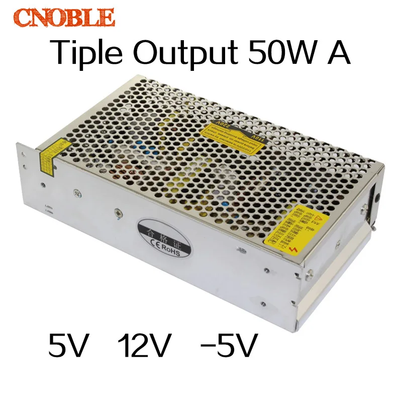 T 50A 50W Triple output 5V 12V 5V Switching power supply smps AC to DC ...