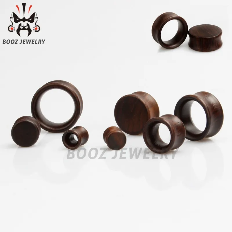 Kubooz Piercing Walnut Wood Ear Piercing Body Jewelry Stretcher Gagues ...