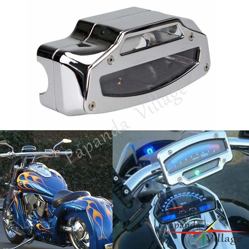 Penutup-Rumahan-Pengukur-Tachometer-Aluminium-Sepeda-Motor-Krom-untuk ...