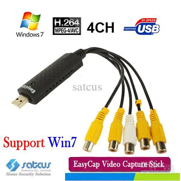 easycap 4CH USB DVR CCTV 비디오 캡처 어댑터 지원 win7 레코더|adapter fitting|cctv ...