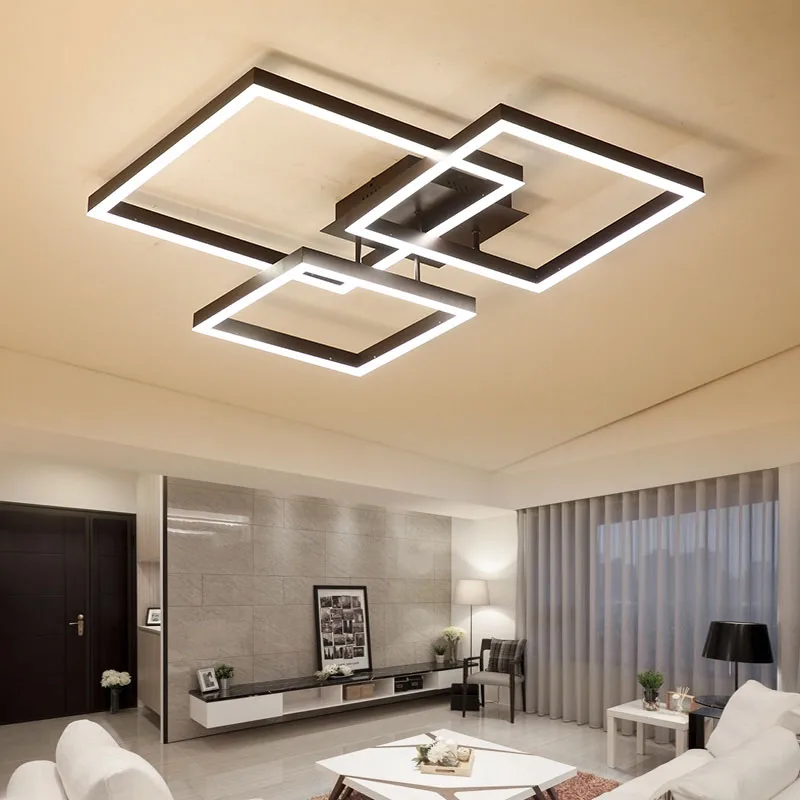 Touch Remote Dimming Modern plafon LED Ceiling Lamp Fixture Aluminum ...