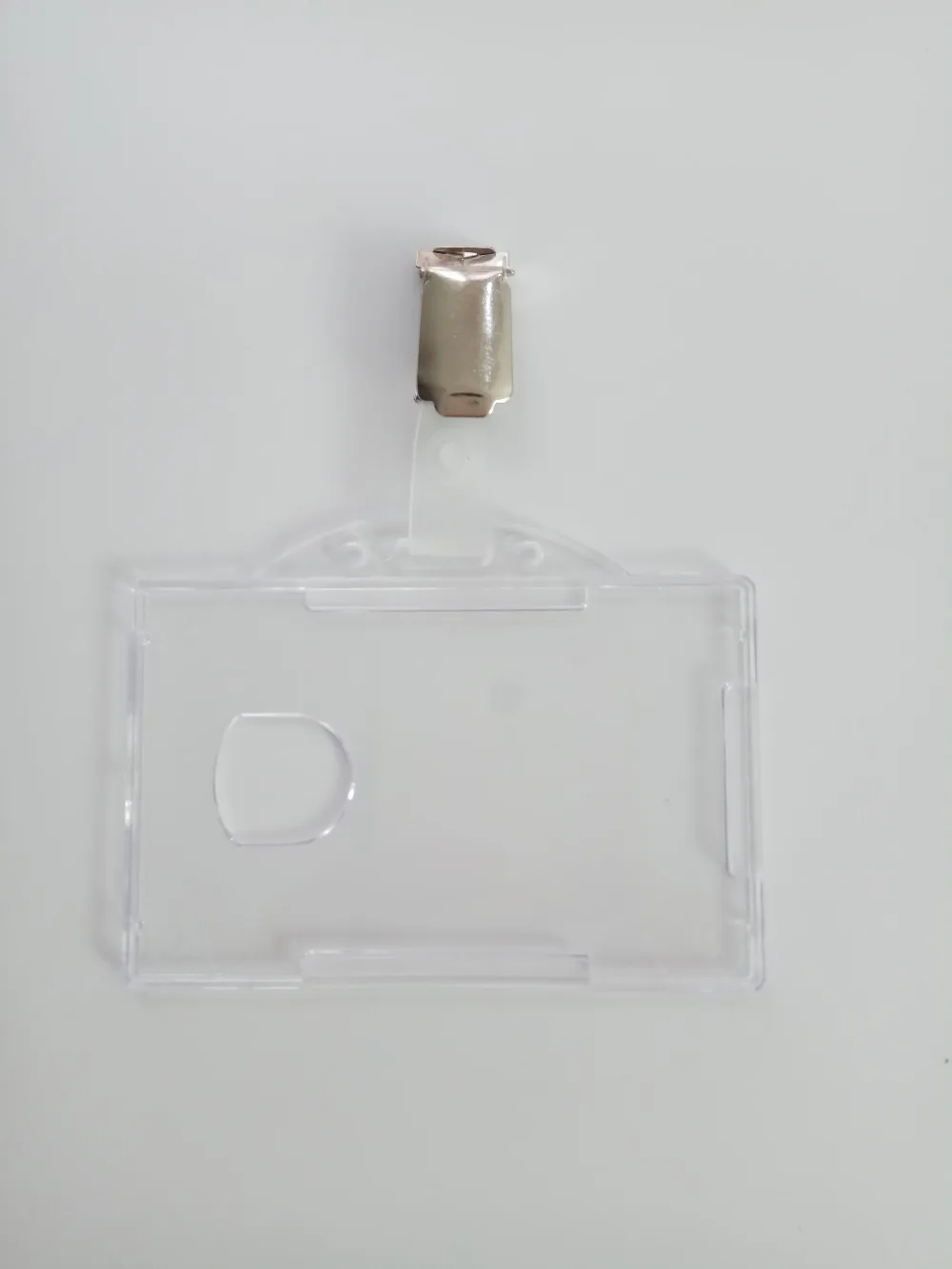 Horizontal Name Card Holder Id Card/badge Holder+plastic/metal Belt ...