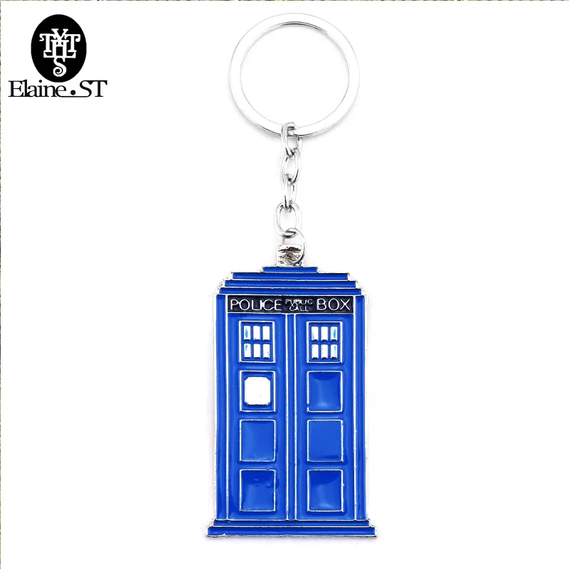 Doctor Who 5 llavero azul caja de policía TARDIS llaveros chaveiro ...