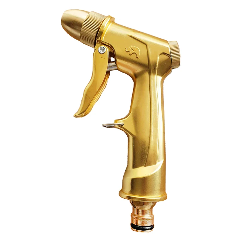 High-Pressure-Water-Gun-Metal-Adjustable-Nozzle-Gardening-Watering-Car ...