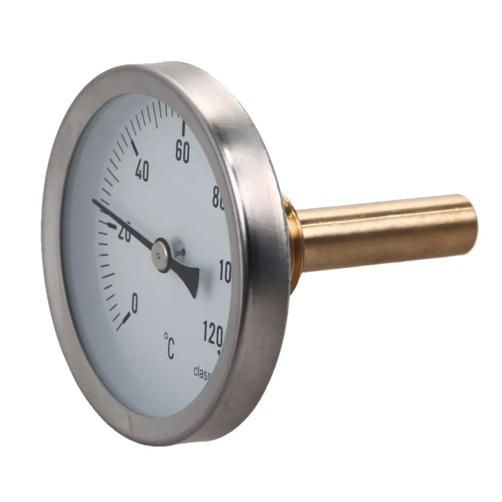 Analog Thermometer 63mm Dial Horizontal Thermometer Aluminum Weather ...