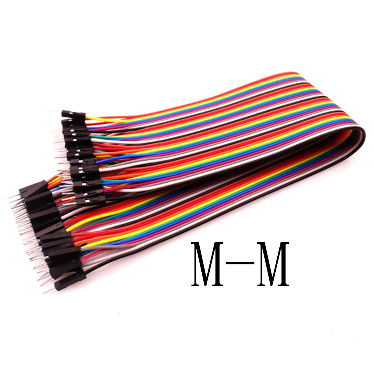 40pcs in Row Dupont Cable 30cm 2.54mm 1pin 1p 1p Memale to Memale ...
