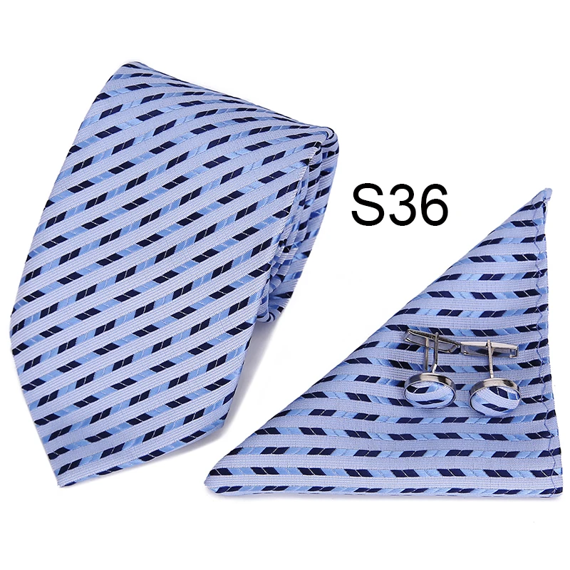 Vangise мужские галстуки Серые Цветочные полосатый Шелковый жаккардовый галстук Hanky набор ...