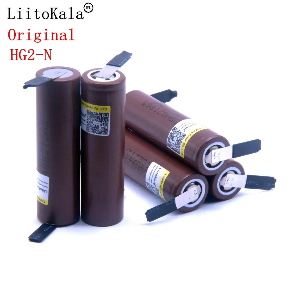 LiitoKala Original for LG HG2 18650 3000 mAh battery 3.6 V discharge ...
