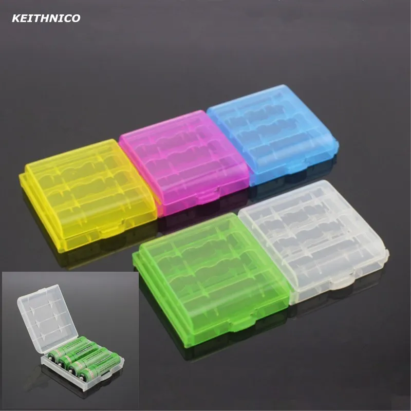 2pcs Portable Aaa/aa Battery Case Holder Storage Box For Aaa/aa Battery ...