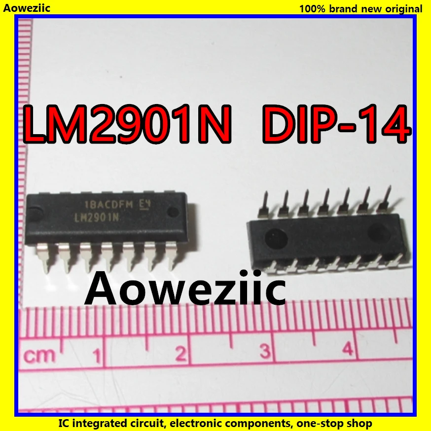 10Pcs/Lot LM2901N LM2901 2901 DIP 14 QUAD DIFFERENTIAL COMPARATORS IC ...