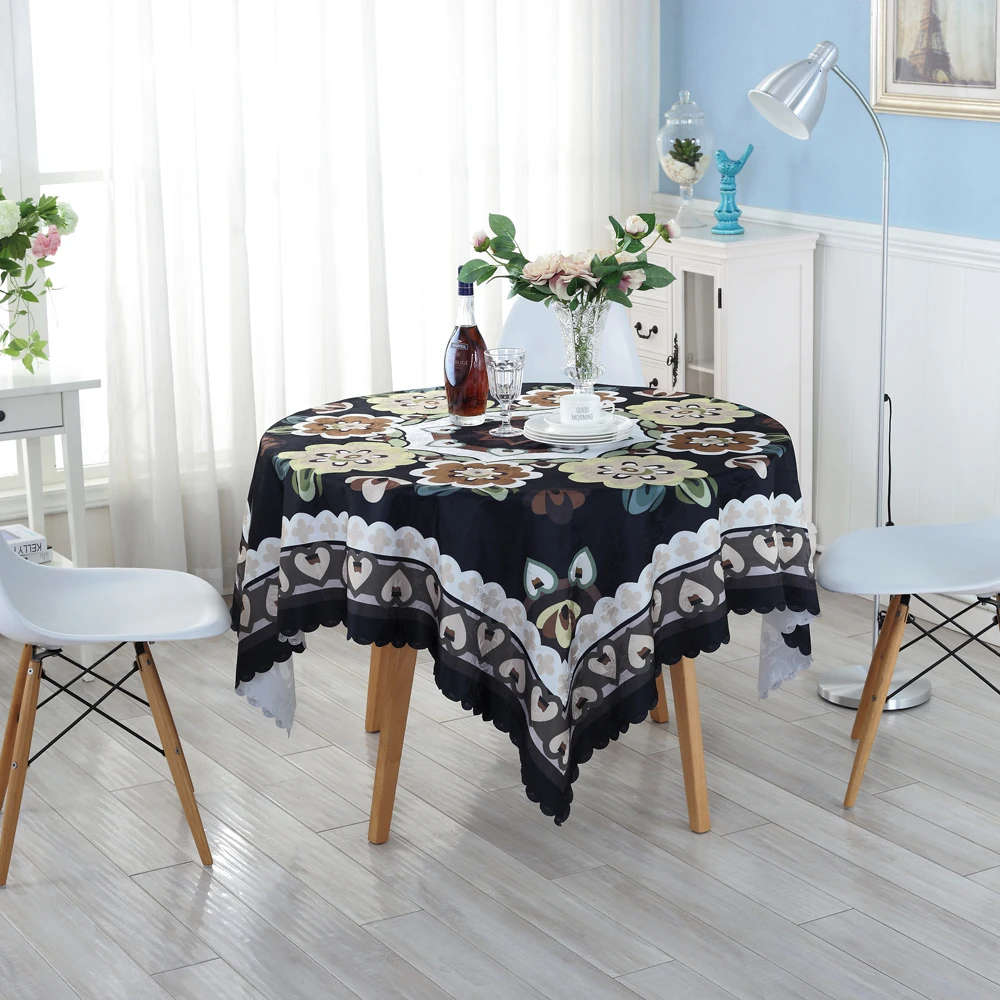 Eco friendly Black Creative Table Cloth Home Wedding Table Tablecloth ...