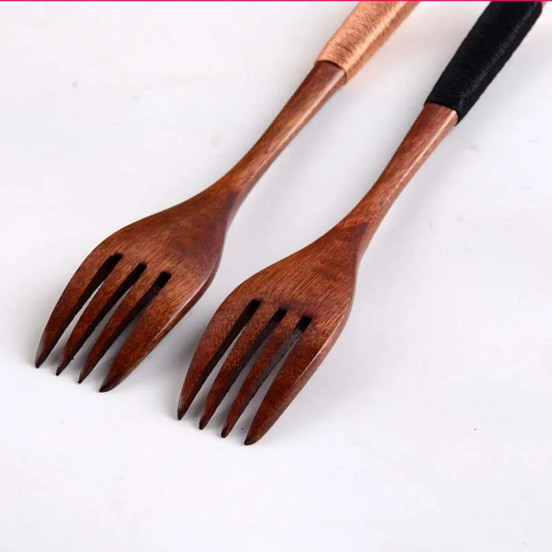 BalleenShiny 1pc Japanese Style Wooden Fruit Fork Handmade Cable Tie ...
