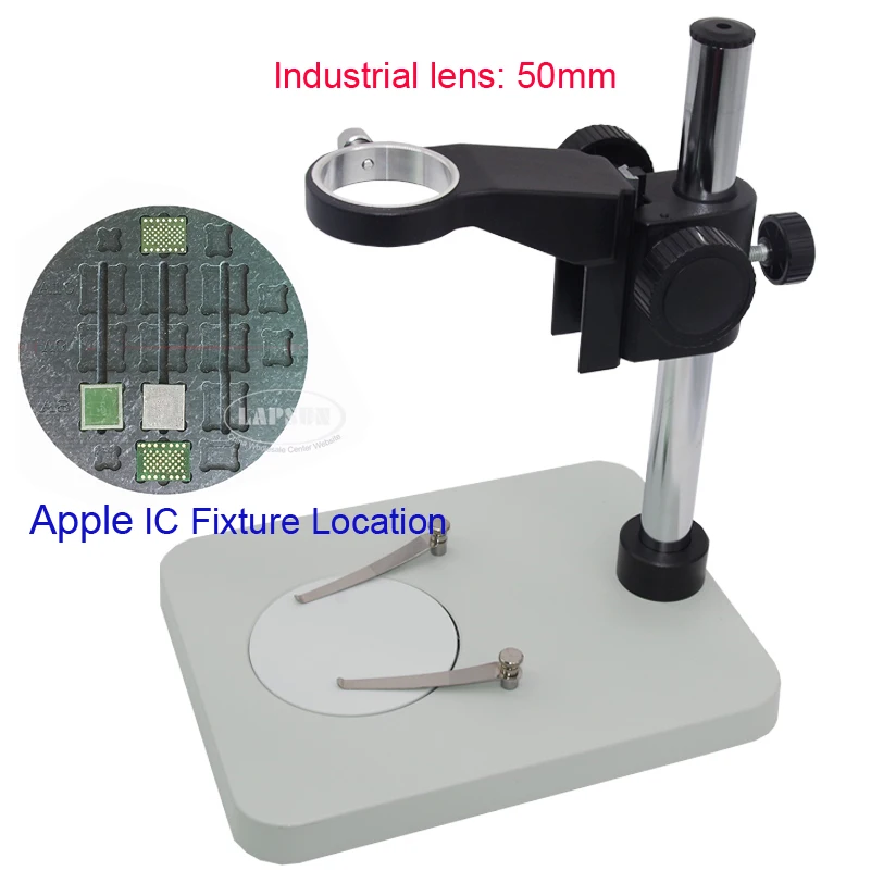 50mm Digital Industrial Microscope Lens Stand + Ic Fixture Working ...
