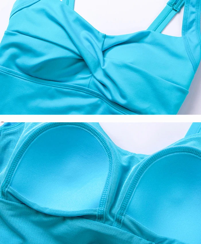 SYROKAN Женский мягкий спортивный цельный спортивный купальник с чашкой ...