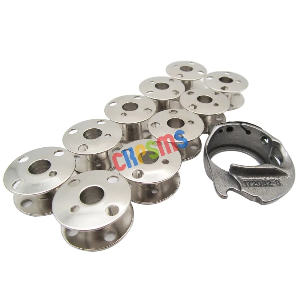 #172082 8 1PCS +172222 10PCS BOBBIN CASE AND BOBBINS FIT FOR SINGER 258 ...