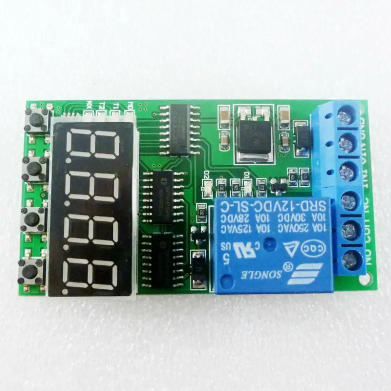 Io22c01_12v Dc 12v High Trigger Multifunctional Self-locking Relay Plc Cycle Timer Delay Time ...