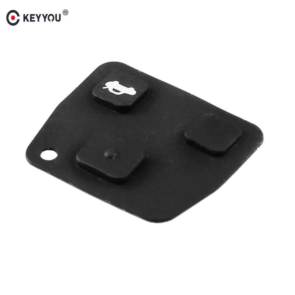 KEYYOU Replacement 3 Button Car Remote Key Shell Cover Black Silicon ...