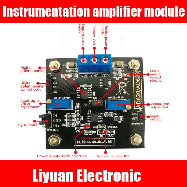 Instrumentation-Amplifier-Module-Voltage-Amplifier-Module-Digital-Gain ...