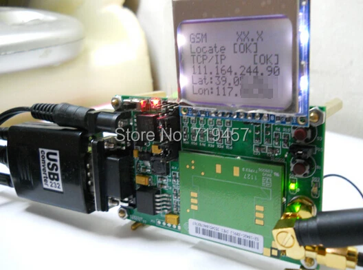 FREE SHIPPING GSM/GPS/GPRS/MMS module SIM300/SIM900B development board ...