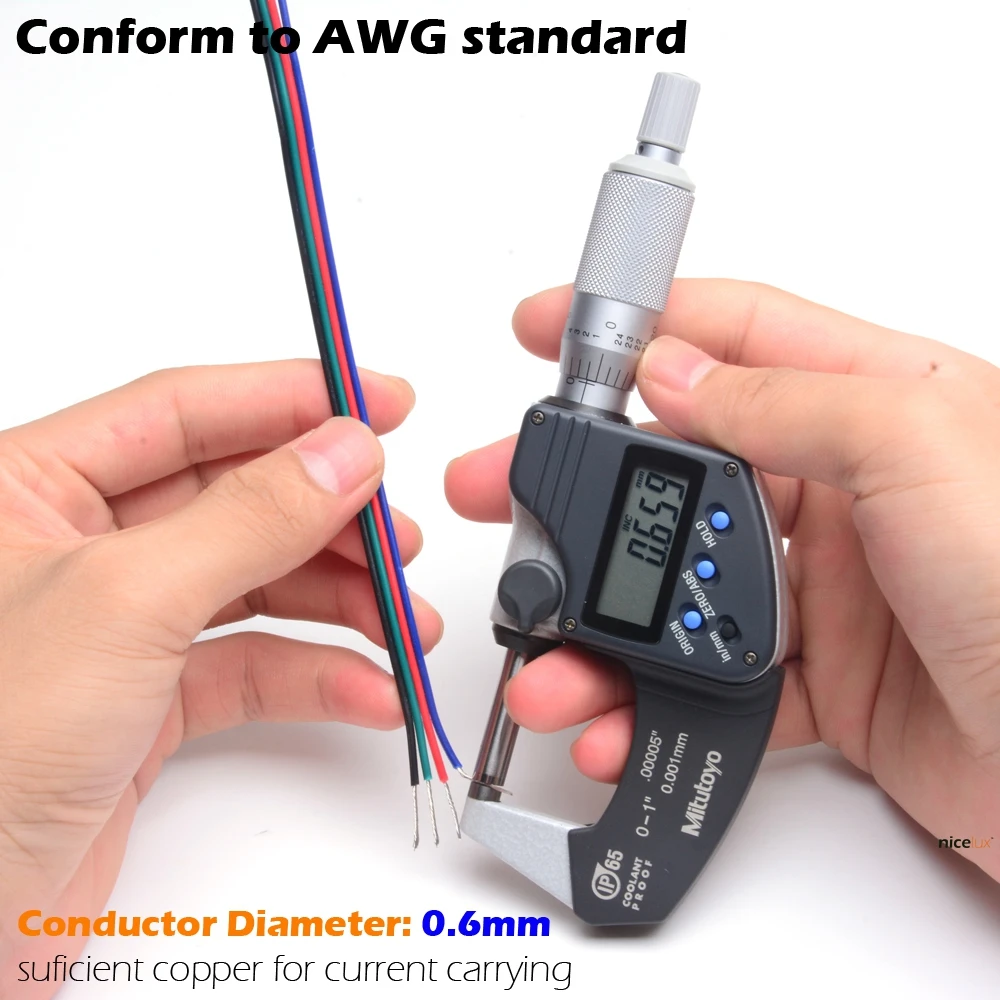 3 meters 4 Pin 22AWG -Câble électrique toronné isolé en PVC, 3m, 22awg ...