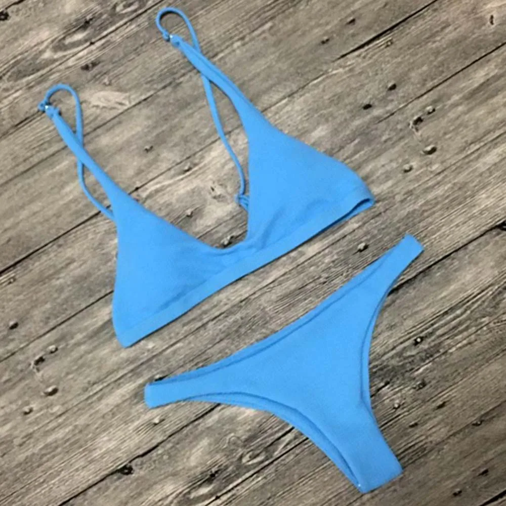 Tokitind 4 Colors Hot Sexy Brazilian Bikini 2017 Blue Swimwear Women