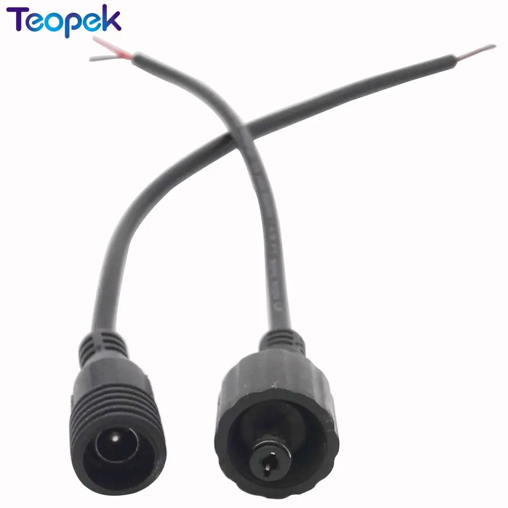 5pair Waterproof Dc Power Connector 5.5 X 2.1mm Male Female Jack 0.3mm ...