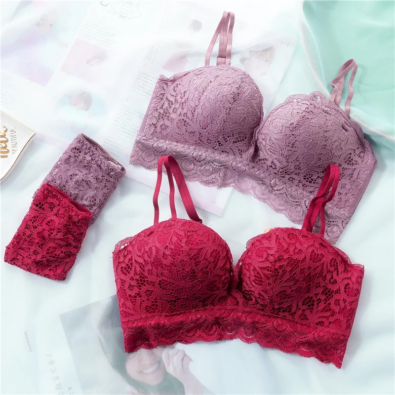 2019 Sunflower Bra Set Sexy Lace Embroidery Underwear Five Colour
