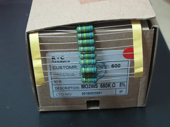 Original new 100% Taiwan 2W 680K brass pin resistor (Inductor)|resistor ...