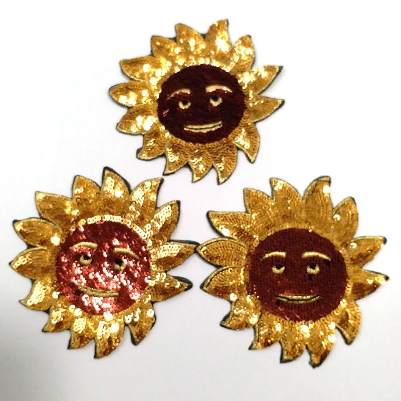 3pcs/lot 3d Flower Sun Sequins Patches For Clothing Diy Sew On Sequin ...