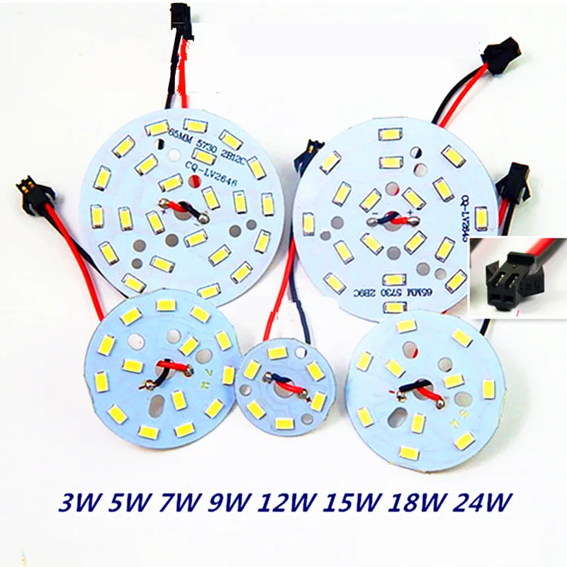 LED PCB Board Welded Female Wires Led Bulb Lamp For Ceiling PCB 5W 7W ...