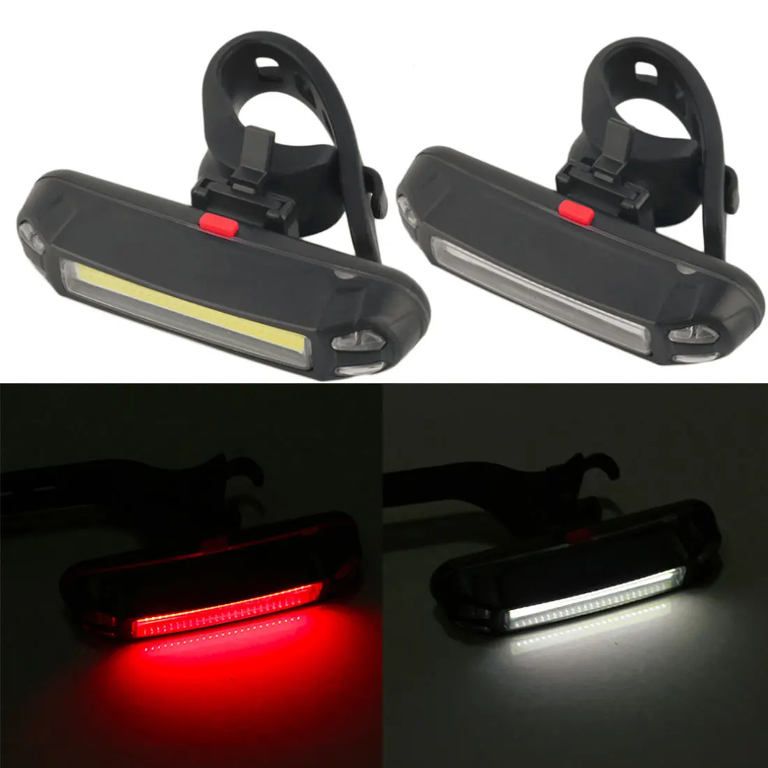 USB Rechargeable Rear Light Cycling Led Bike Rear Light Bike Laser ...