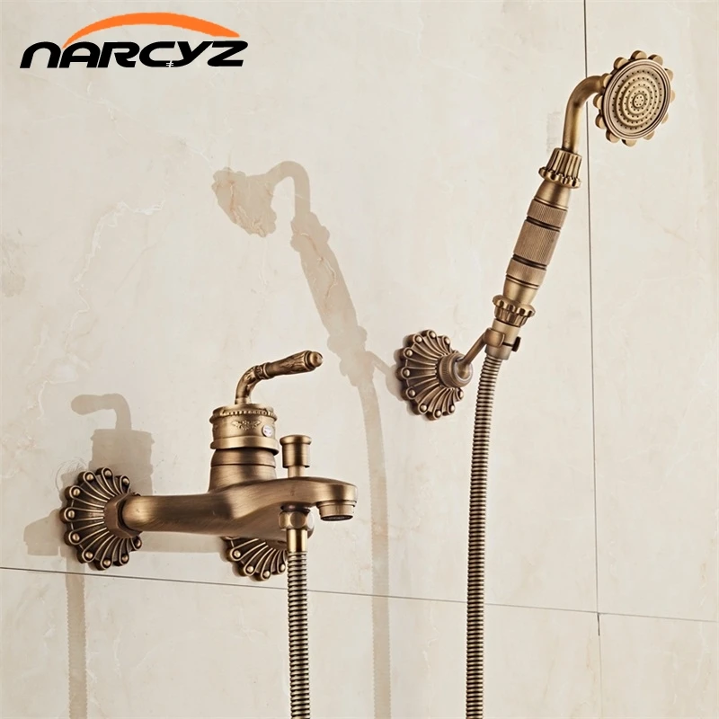 European-Style-Antique-Retro-Bathroom-Shower-Faucet-Copper-Brass-Luxury ...