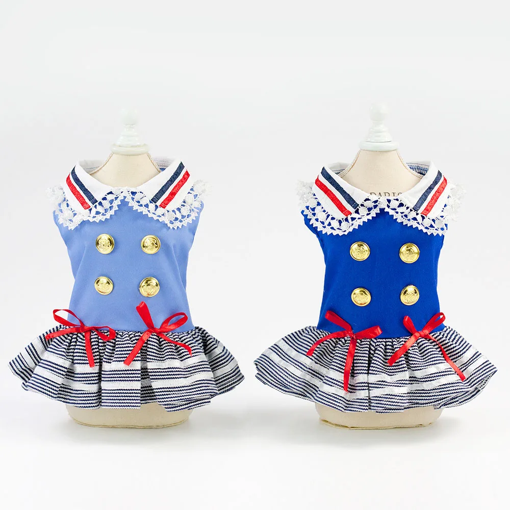 Fashion Military Uniform Pet Coat Summer Dog Dress Pet Dog Clothes for ...