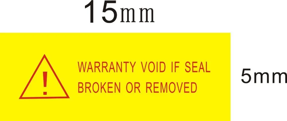 Warranty Label Sticker Void If Seal Broken Or Removed 1.5x0.5cm For ...