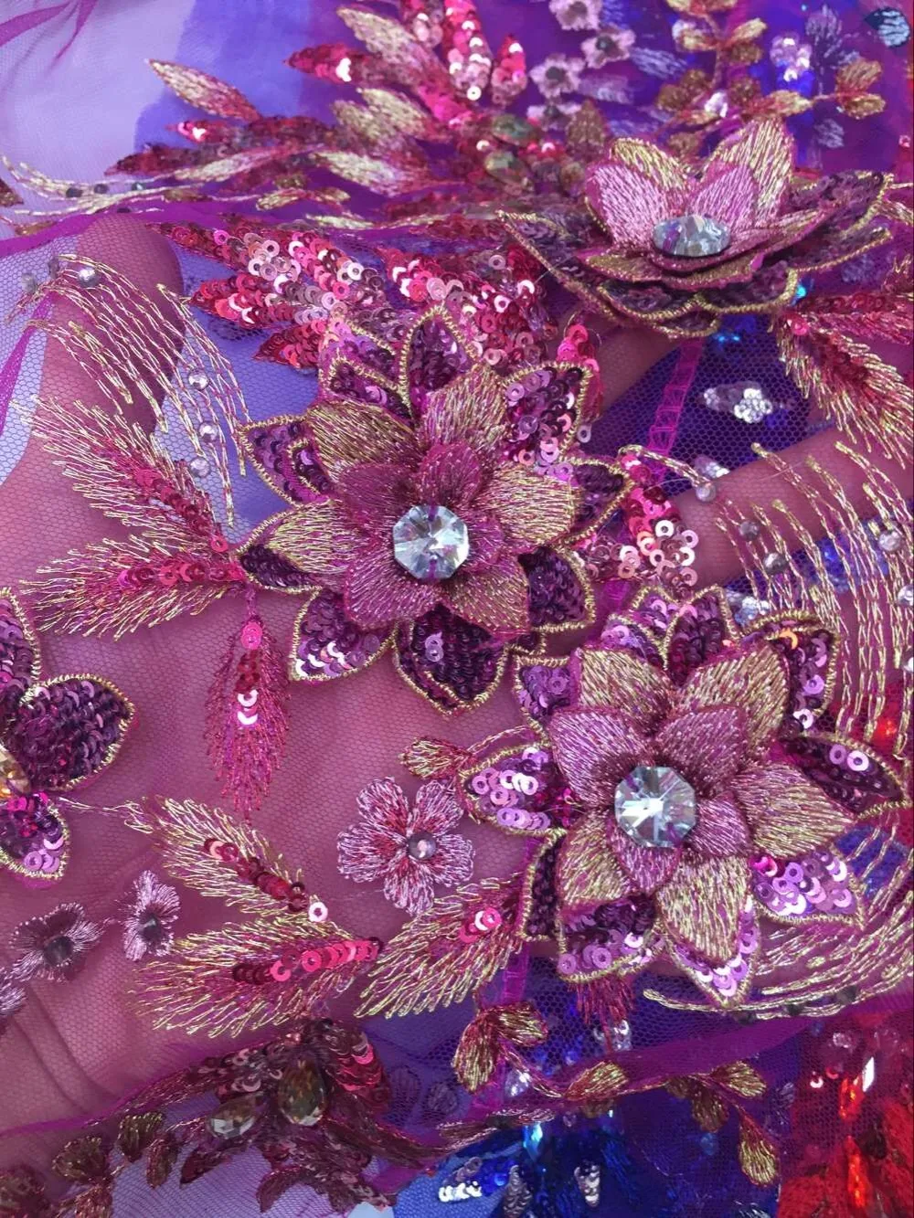 Роскошная дизайнерская французская кружевная ткань с бисером африканская 3d Цветочная блестка