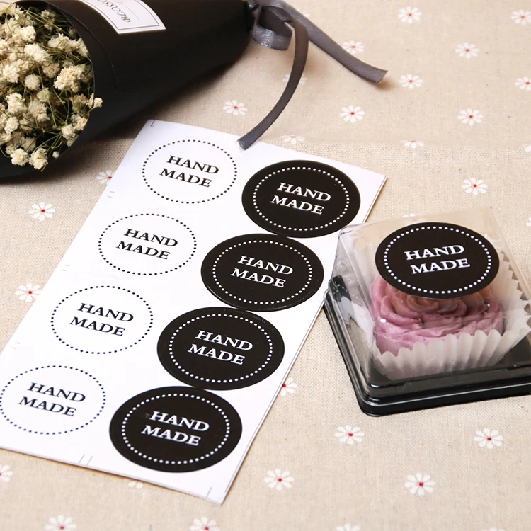 Buy 80pcs Black White Hand Made Packaging Sealing