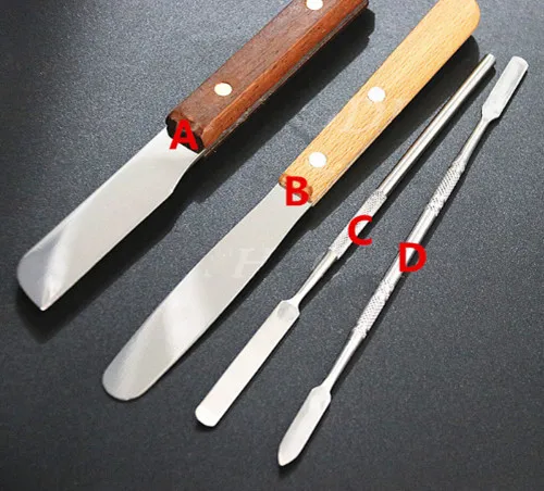 Dental Lab Spatula Stainless Steel with Wooden Handle Cement Mixing ...