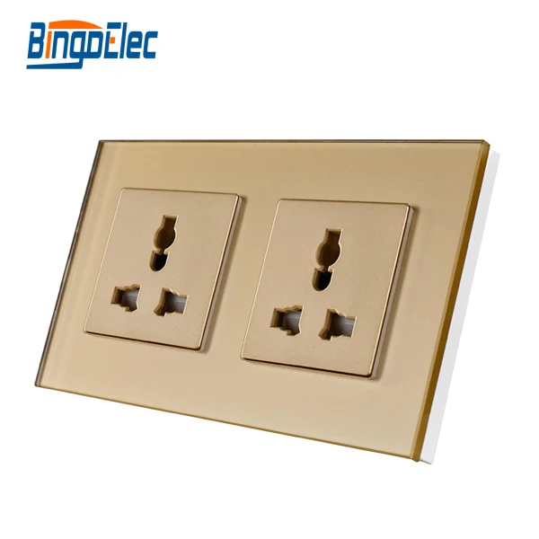 Aliexpress.com : Buy Double 13A MF wall socket,universal socket,gold ...
