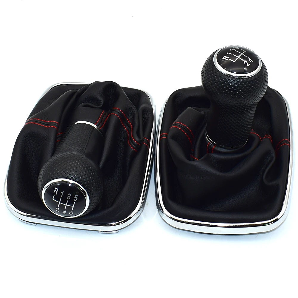 23mm-5-6-Speed-Chrome-Car-Styling-Gear-Shift-Knob-Gaitor-Boot-For ...