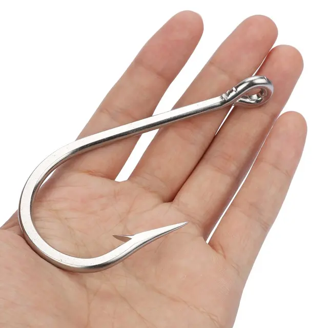 Stainless Steel Saltwater Fishing Hooks – 10 Pieces - Easy Fishing Tackle
