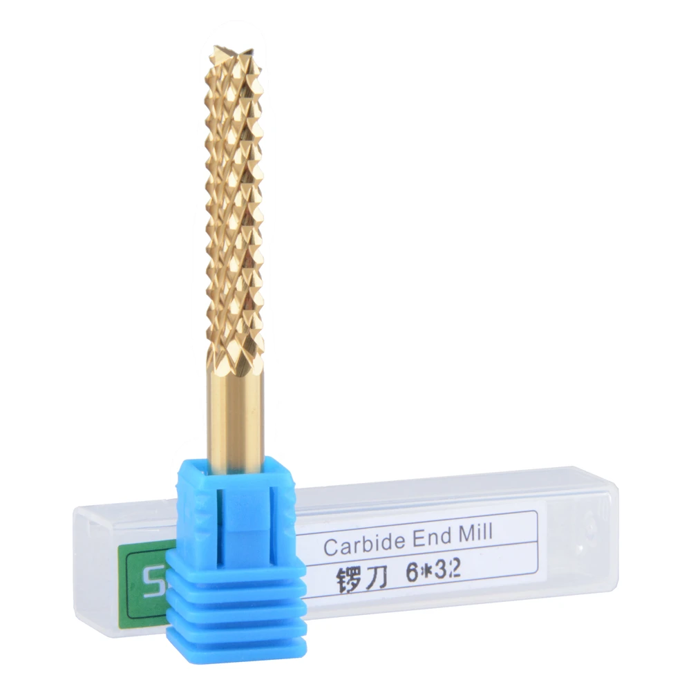 2pcs-6x32mm-TiN-Carbide-Tungsten-Corn-Cutter-cutting-PCB-milling-bits ...