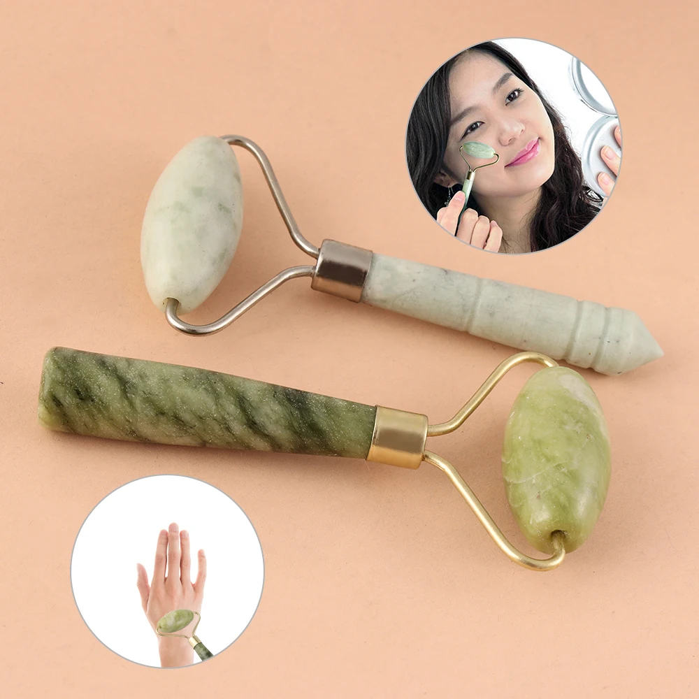 Buy 1 Pcs Facial Roller Massager Anti Aging Jade Stone
