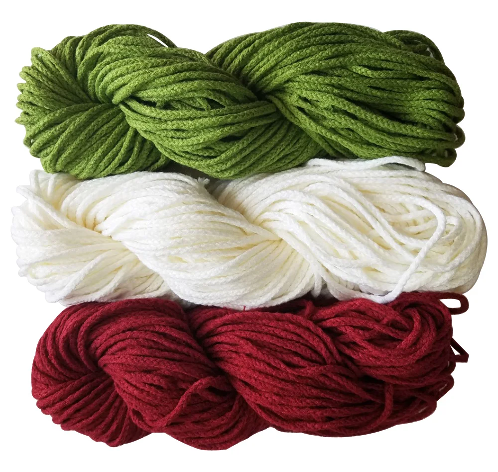 100% Acrylic Braided Yarn 100g/lot Diameter 5mm Thicker Hand Knitting ...