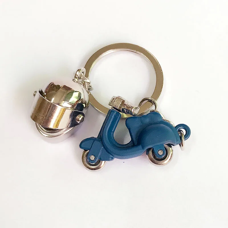 Mini scooter key Holder creative motorcycle key chain key ring Helmet ...