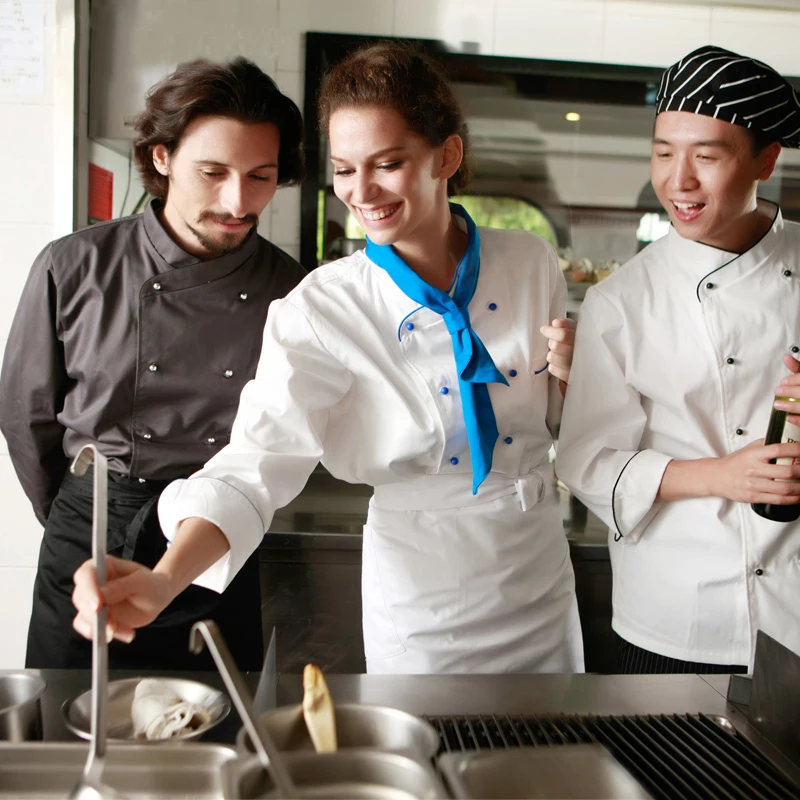 Hotel Restaurant Kitchen Waiter Wear Long Sleeved Clothes High end ...
