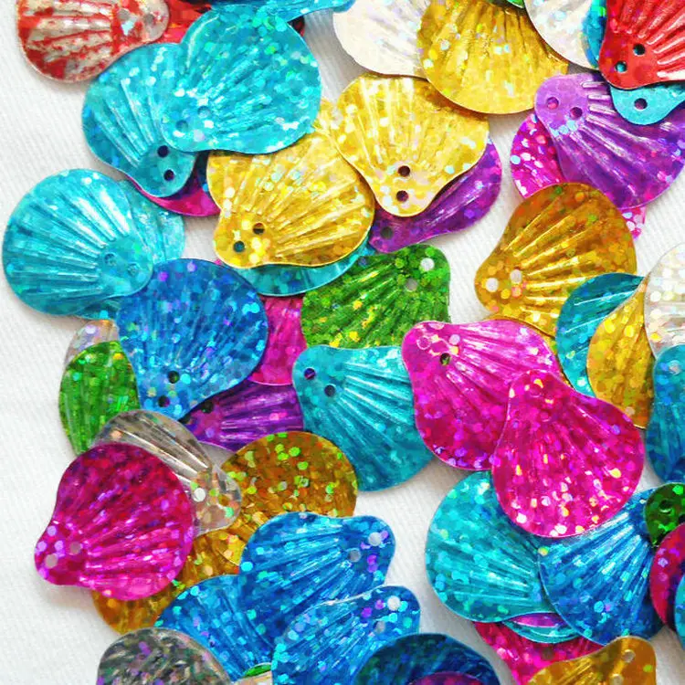 25gram/Lot 18mm Shell with hole sequin Craft material Kindergarten arts ...