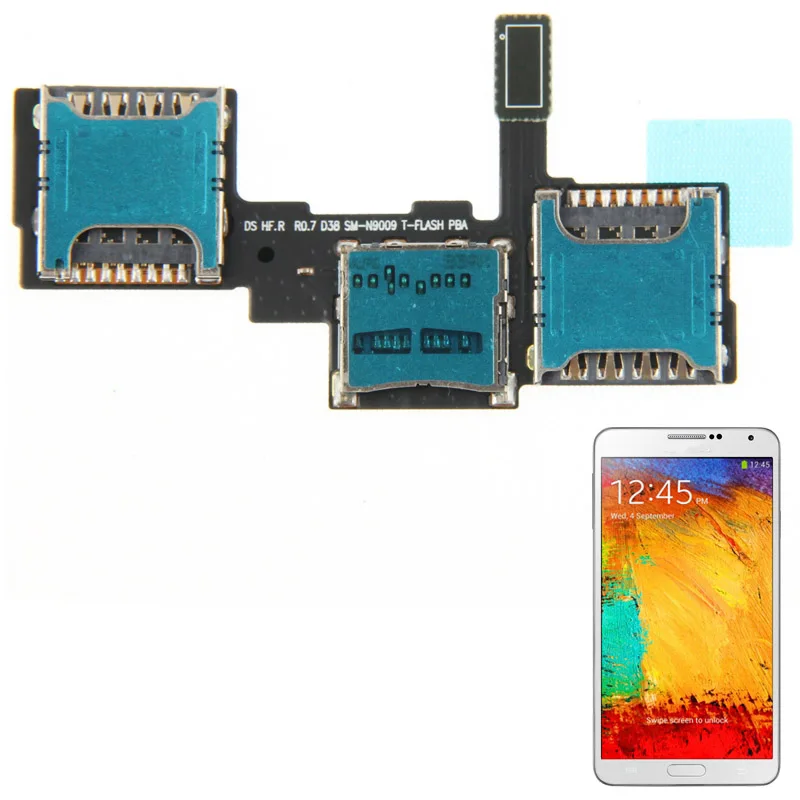 High Quality SIM Card Socket Flex Cable for Galaxy Note III / N9002 ...