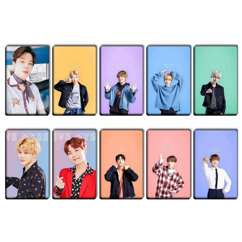 KPOP BTS BANGTAN BOYS CARD STICKERS Matte 10pcs Set Fans Gift ...